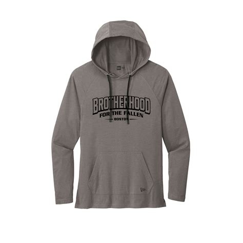 New Era Tri Blend Hoodie Grey Brotherhood For The Fallen Boston