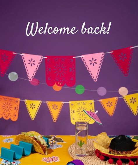 mensagem de boas vindas e decorações foto grátis