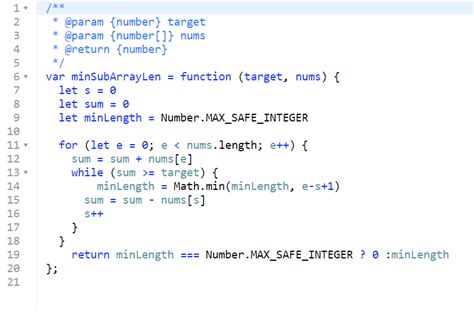 Leetcode 209 Minimum Size Subarray Sum Alan Medium