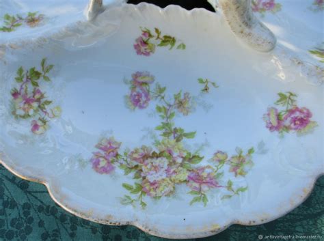 Винтаж Старинная менажницa Roses фарфор Limoges для парижского магазина купить в интернет