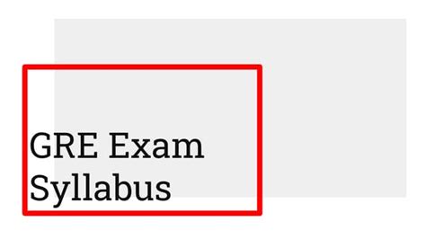 Gre Exam Syllabus Pptx