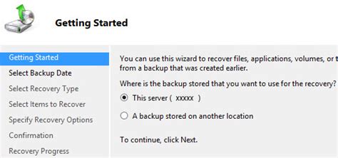 Restore Exchange Server Using Windows Server Backup