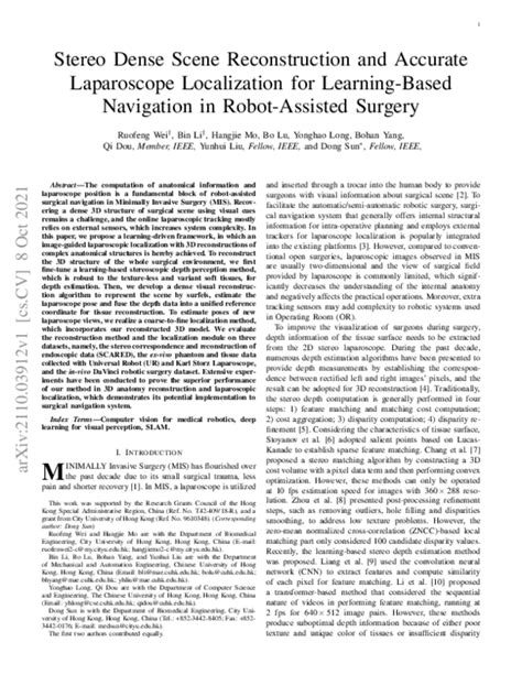 pdf stereo dense scene reconstruction and accurate localization for