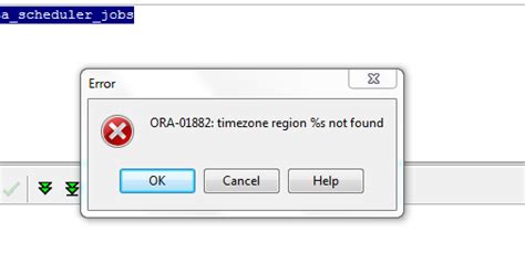 Remote Oracle Database Support Ora 01882 Timezone Region S Not Found