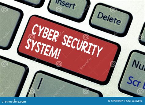 Word Writing Text Cyber Security System Business Concept For Techniques Of Protecting Computers