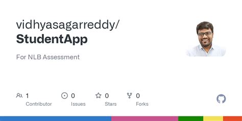 GitHub Vidhyasagarreddy StudentApp For NLB Assessment