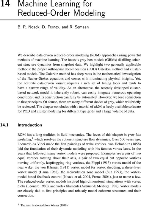 Machine Learning For Reduced Order Modeling Chapter 14 Data Driven