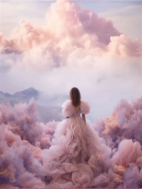 Surreal Dreamscape Woman In Clouds アイデア 絵画 写真