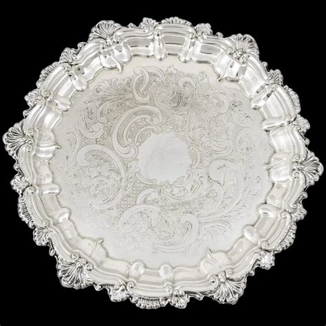Tray Rococo Style Round Serving Tray Trimmed With Scrolls Catawiki