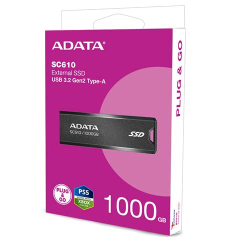 Ssd Adata Externo Sc610 1tb Usb 32 Gen2 550500 Mbs Compatible Ps5