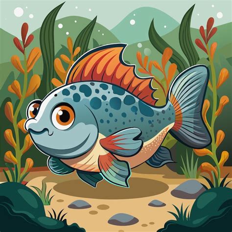 Um Peixe Que Tem Um Peixe Nele Vetor Premium Gerado Com Ia