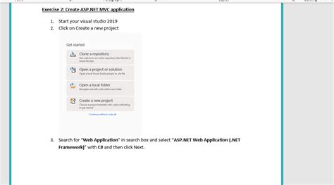 Solved Exercise 2 Create Aspnet Mvc Application 1 Start