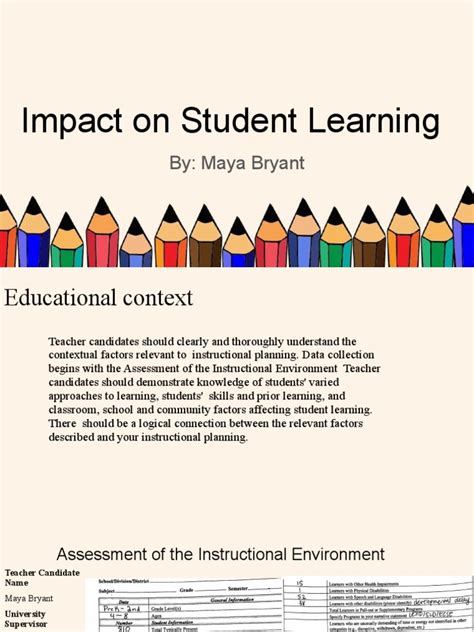 Impact On Student Learning Pdf Educational Assessment Learning