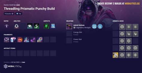 Threadling Prismatic Punchy Build Destiny 2 Prismatic Hunter Build By Liam