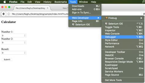 Javascript Start Debugging Your Web Application With Developer Tools