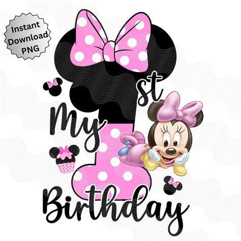 Minnie Mouse Coloring Pages 1st Birthday