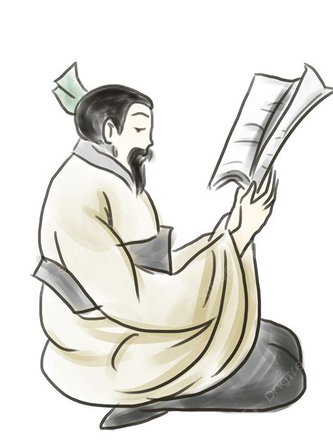 손으로 그린 중국 풍수 수묵화 고대 학자 재료 무료 컷아웃 공무원 시인 Png 일러스트 및 Psd 이미지 무료 다운로드 Pngtree