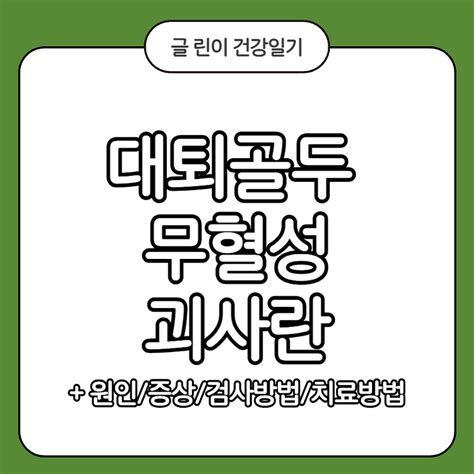대퇴골두 무혈성 괴사란