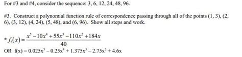 solved for 3 and 4 consider the sequence 3 6 12 24