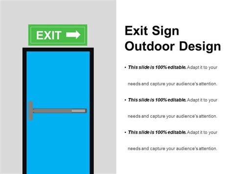 Exit Sign Outdoor Design Powerpoint Ideas Presentation PowerPoint Diagrams PPT Sample