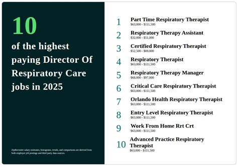 The 10 Top Types Of Director Of Respiratory Care Jobs
