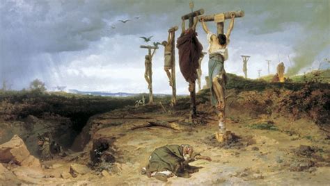 Crucified Slaves In Ancient Rome Vintage Artwork By Fedor Bronnikov