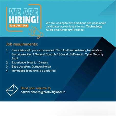 Rishabh Sachdeva On Linkedin Hiring Consulting Opportunity Protiviti Auditjobs Itaudit