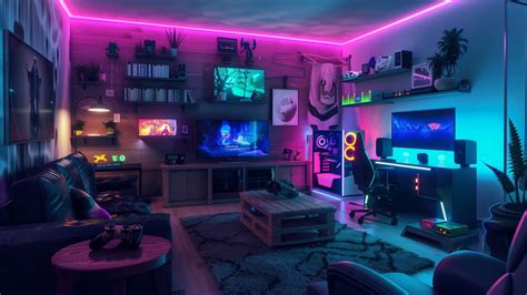 1600x900 Resolution Gaming Room Neon Hd Gamers Paradise 1600x900
