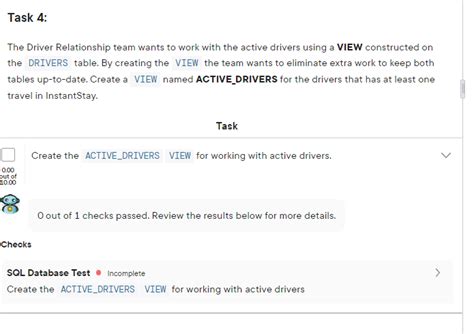 Solved Task 4 The Driver Relationship Team Wants To Work