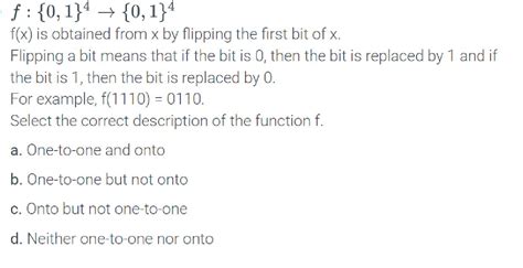 Solved F 01 4→ 01 4 Fx Is Obtained From X By Flipping