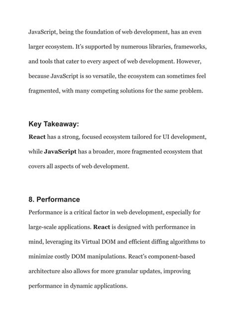 Top 10 Differences Between React And Javascript A Detailed Comparison Pdf