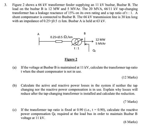 Solved Figure 2 Shows A 66kv Transformer Feeder Supplying An