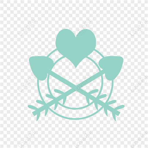 손으로 그린 사랑 마음과 화살표 Svg초록고리 Png 일러스트 무료 다운로드 Lovepik