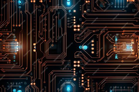 Premium Photo Circuitry Pattern Background With Circuit Elements