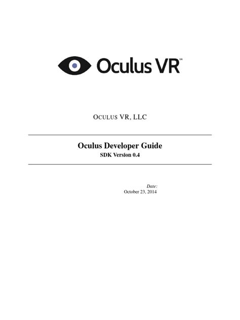 Oculus Developer Guide Pdf Cartesian Coordinate System Shader