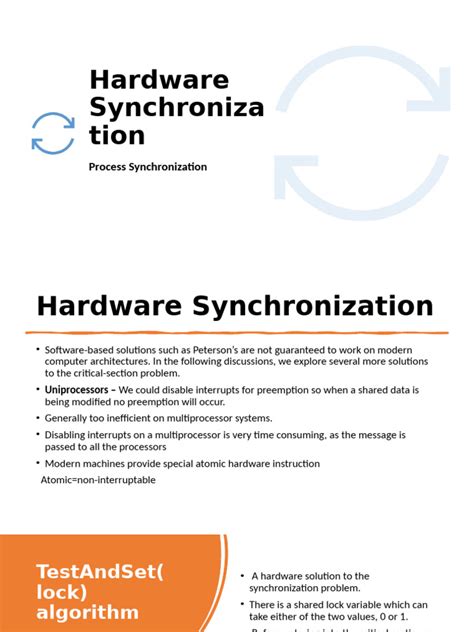 Hardware Synchronization Pdf Operating System Technology Computing