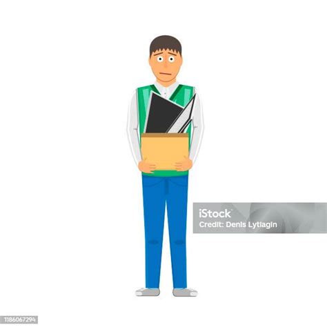 골판지 상자를 가진 남자 가공의 인물에 대한 스톡 벡터 아트 및 기타 이미지 가공의 인물 감소 거래자 Istock