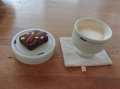 도자기공방 규담 오후의 커피타임☕ 쫀득한 브라우니 한 조각에 카푸치노 한 잔의 행복 새로나온