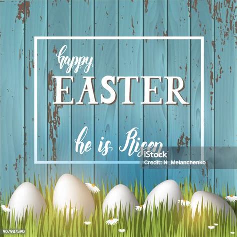 잔디 손으로 만든 글자 행복 한 부활절 유행에 계란 부활절 포스터 그는 나무 배경에 상승 이다 배너 전단지 브로셔입니다 휴일 엽서 웹 사이트에 대 한 배경 개체 그룹에 대한