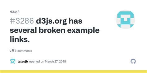 Has Several Broken Example Links · Issue 3286 · D3d3 · Github