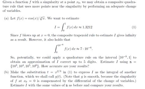 Given A Function F With A Singularity At A Point Xo