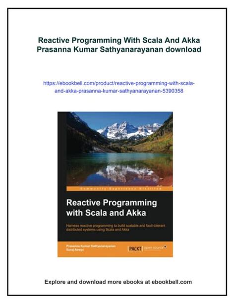 Reactive Programming With Scala And Akka Prasanna Kumar Sathyanarayanan Pdf