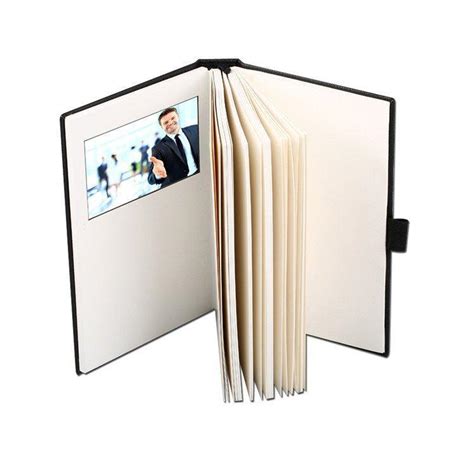 Promotional 5 Inch LCD Display Video Leather Book Funimprint