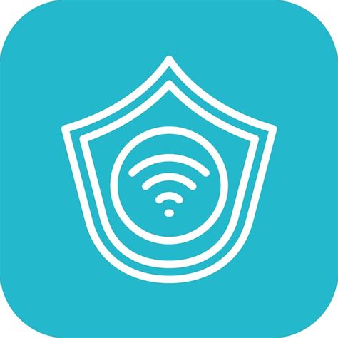 Premium Vector A Blue And White Shield With A Symbol That Says Wireless