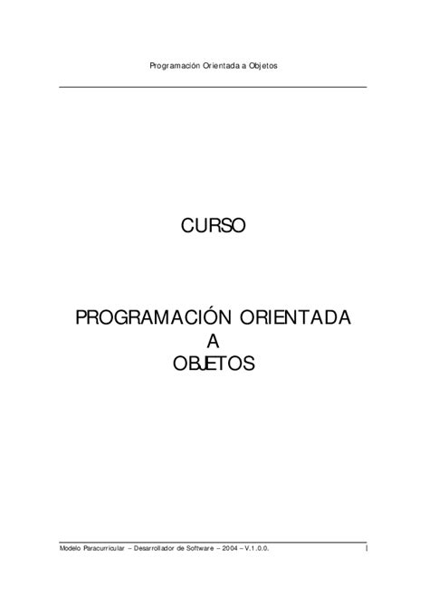 pdf programación orientada a objetos