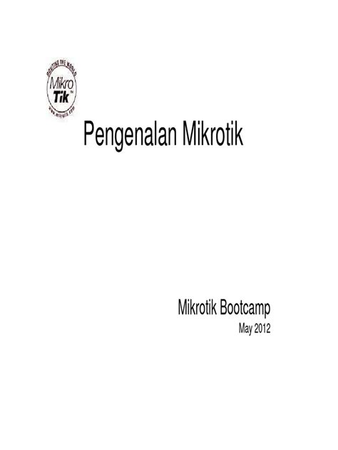 Materi 1 Pengenalan Mikrotik Pdf Griya And Taman Komputer
