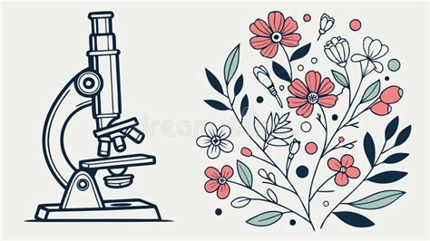 Microscope Illustration Science And Laboratory Equipment Design Vector Design Generative Ai