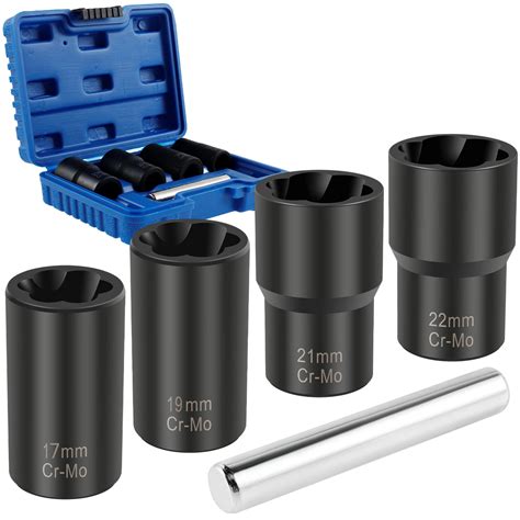 캐리어밸트 나사 추출기 키트 손상된 제거기 깨진 볼트 너트 제거 도구 바 17mm 19m 티몬