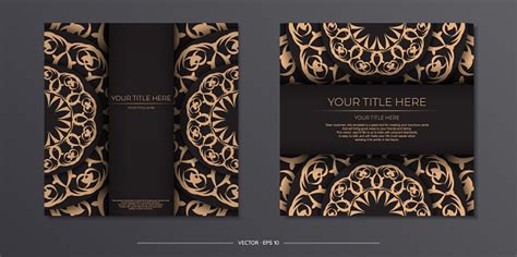 빈티지 패턴이 있는 블랙 프린트 디자인 엽서용 스타일리시한 템플릿 이슬장식으로 초대를 준비한다 0명에 대한 스톡 벡터 아트 및 기타 이미지 Istock