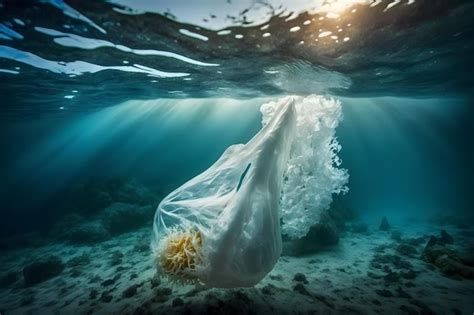 Premium Ai Image Fish And Plastic Pollution Envrionmental Problem
